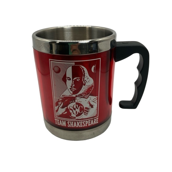Dining | Shakespeare Mug Red Stainless Steel Printed Team Shakespeare ...
